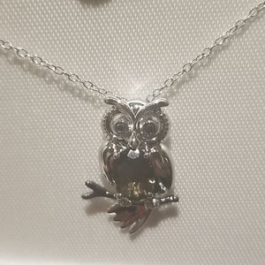 Kohl's | Jewelry | New Sterling Silver Owl 8 Necklace | Poshmark